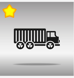 Black truck lorry icon button logo symbol concept Vector Image