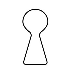 Keyhole silhouette outline symbol icon design Vector Image