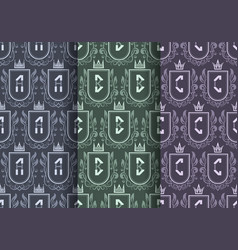 Vintage monograms set of w letter Royalty Free Vector Image