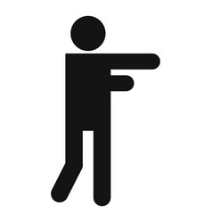 Stick figure stickman icon pictograph simple Vector Image