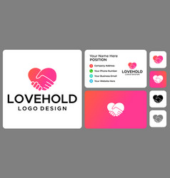 Hands helping colorful logo Royalty Free Vector Image