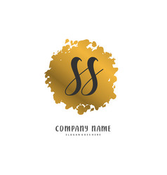 S ss initial handwriting and signature logo Vector Image