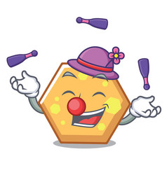 Juggling square mascot cartoon style Royalty Free Vector