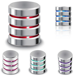 Database icons Royalty Free Vector Image - VectorStock