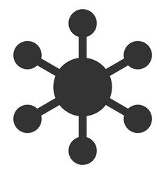 Network node flat icon Royalty Free Vector Image