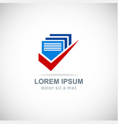 Check list document logo Royalty Free Vector Image