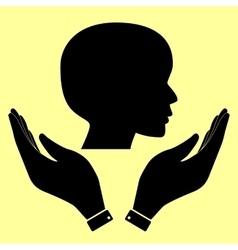 Human head sign Royalty Free Vector Image - VectorStock