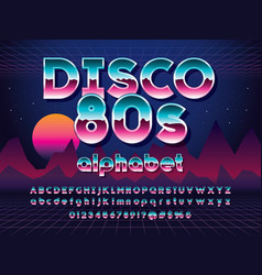 Retro font Royalty Free Vector Image - VectorStock