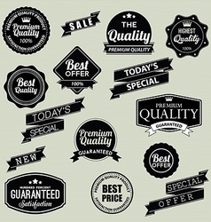 Set stickers and ribbons Royalty Free Vector Image