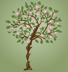 Spring tree corner Royalty Free Vector Image - VectorStock