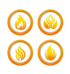 Fire icons set Royalty Free Vector Image - VectorStock
