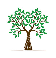 Color tree with roots Royalty Free Vector Image