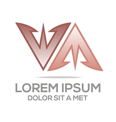 Av symbol element logo template Royalty Free Vector Image