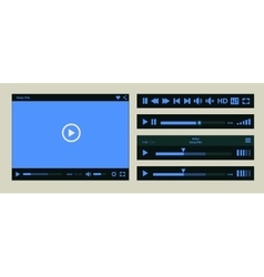 Media player template Royalty Free Vector Image