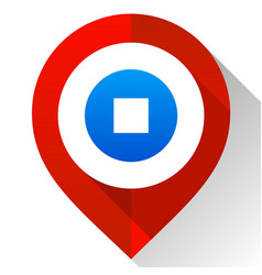 Red location icon for factory eps file Royalty Free Vector