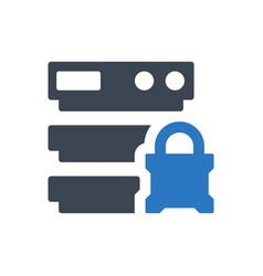 Server lock icon Royalty Free Vector Image - VectorStock