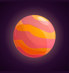 Red mars planet icon cartoon style Royalty Free Vector Image