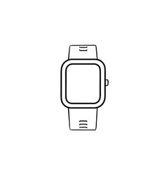 Smartwatch hand drawn outline doodle icon Vector Image