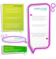 Colorful speech frames Royalty Free Vector Image