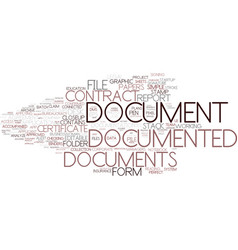 Document word cloud concept Royalty Free Vector Image