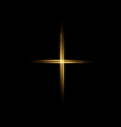 Cross light shiny cross with golden frame sign Vector Image