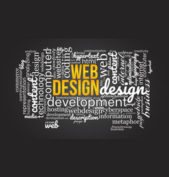 Web design word cloud template creative concept Vector Image