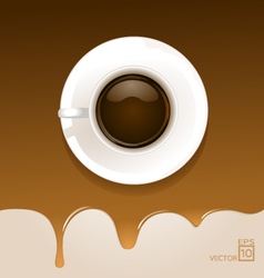 Coffee beans with a drop Royalty Free Vector Image