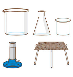 Set science containers on white background Vector Image
