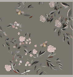 Branches flowering trees seamless pattern Vector Image
