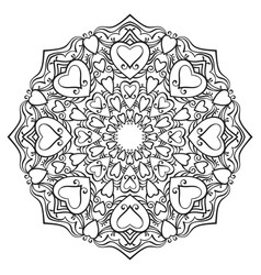 Black and white oodles kaleidoscope Royalty Free Vector