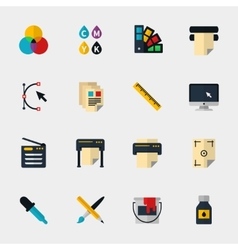 Printing icons Royalty Free Vector Image - VectorStock