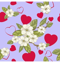 Spring flowers in the shape of heart Royalty Free Vector