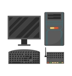 Desktop Computer Royalty Free Vector Image - VectorStock