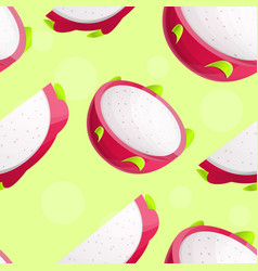 Pitaya pattern set cartoon style Royalty Free Vector Image