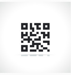 Simple qr code qr code icon isolated on white Vector Image