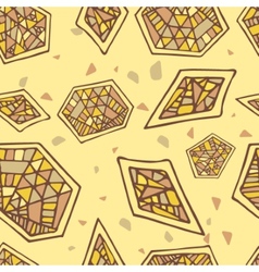 Abstract geometric seamless pattern with mosaic Vector Image