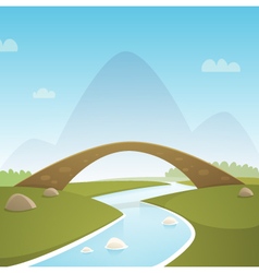 Landscape With Bridge Royalty Free Vector Image