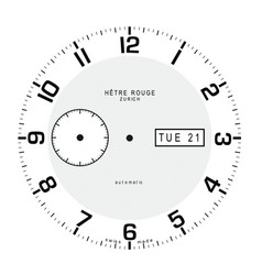 Empty watchface clean black Royalty Free Vector Image