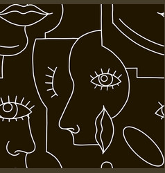 Abstract people seamless pattern 1 Royalty Free Vector Image