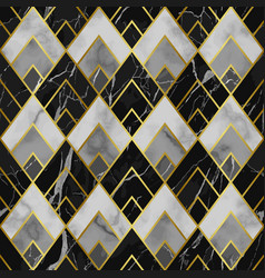 Marble luxury geometric seamless pattern Vector Image