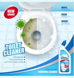 Sanitary drain cleaner poster Royalty Free Vector Image