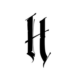 Letter h in gothic style alphabet the symbol Vector Image