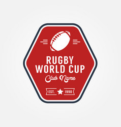 Rugby world cup logo sport design Royalty Free Vector Image