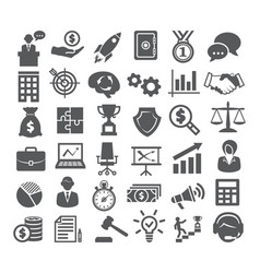 Financial management with icons Royalty Free Vector Image