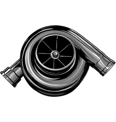 Car turbocharger isolated on transparent Vector Image