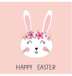 With cute rabbit girl Royalty Free Vector Image