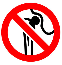 Prohibition red sign Royalty Free Vector Image