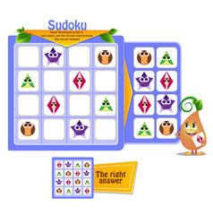 Educational sudoku shapes Royalty Free Vector Image