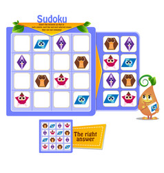 Educational sudoku shapes Royalty Free Vector Image