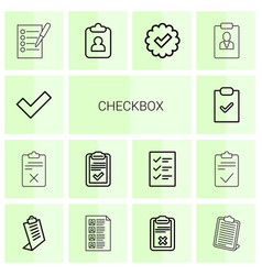 7 checkbox icons Royalty Free Vector Image - VectorStock
